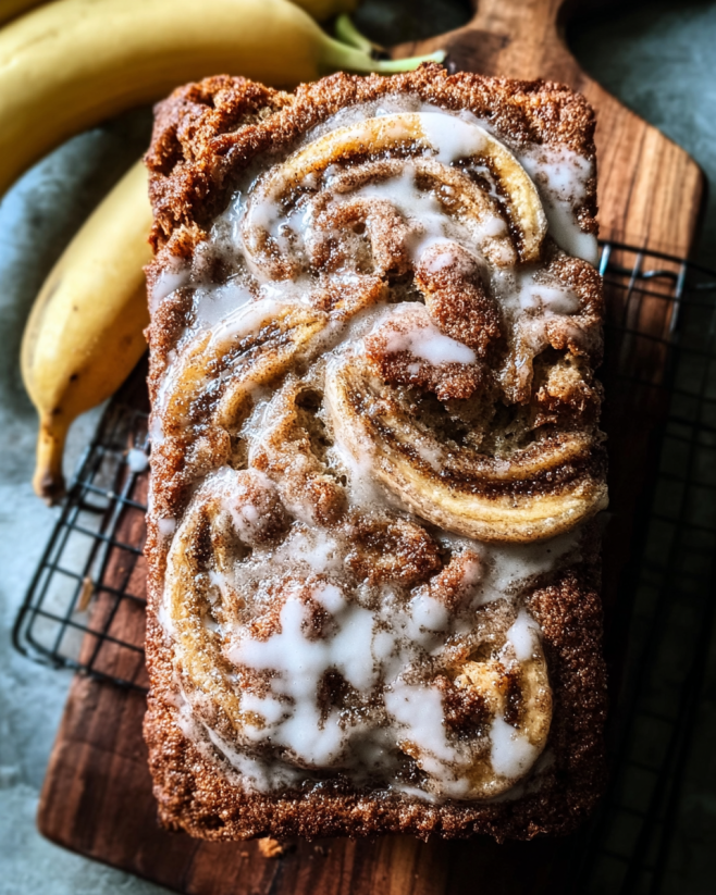 Cinnamon Swirl Banana Bread is a delightful treat! - recipesbyadam.com